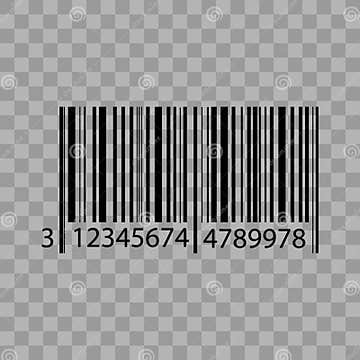 Barcode Isolated on Transparent Background. Stock Vector - Illustration ...