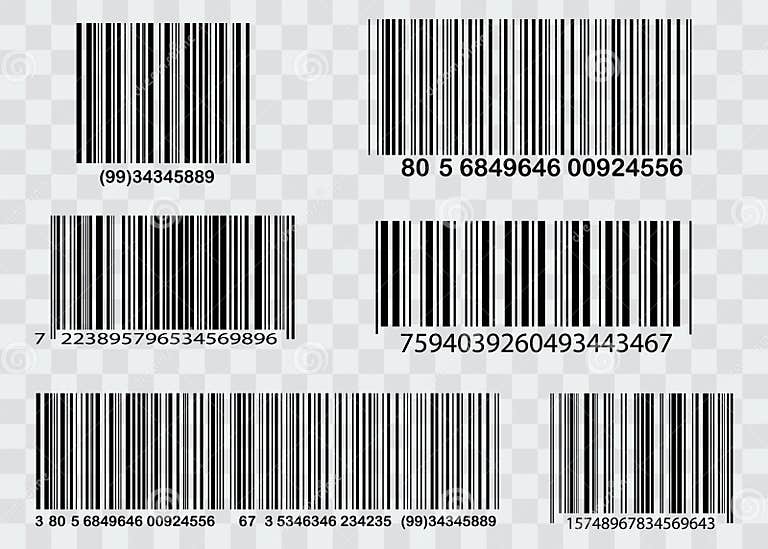 Barcode Isolated on Transparent Background. Vector Icon Stock Vector ...
