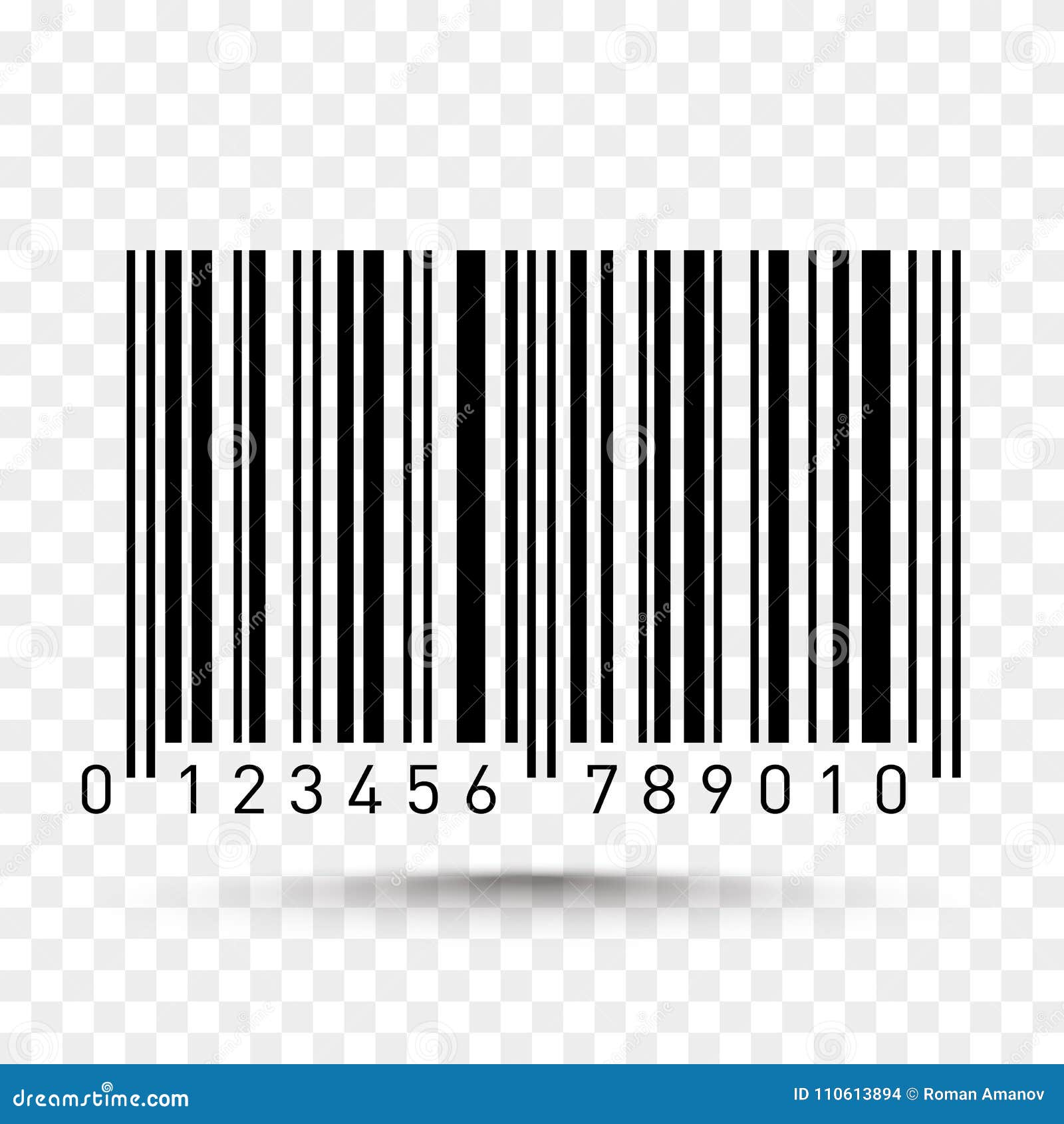 Barcode Isolated on Transparent Background. Vector Icon Stock Vector ...