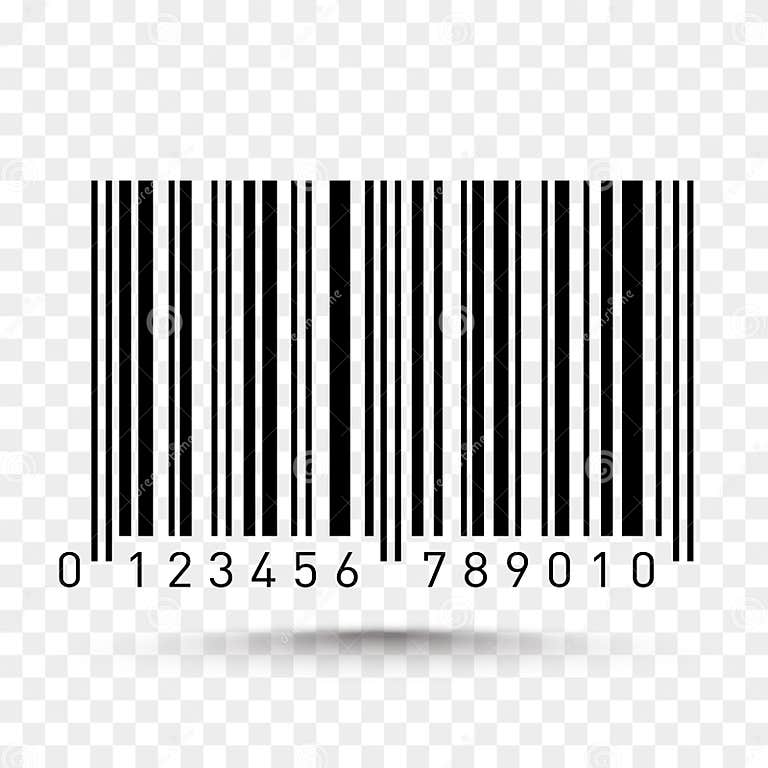 Barcode Isolated on Transparent Background. Vector Icon Stock Vector ...