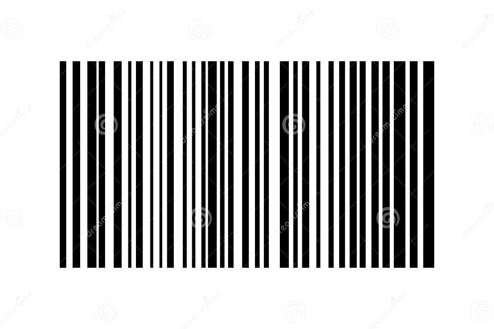Barcode Isolated on White Background. Code Stripes Sticker Stock ...