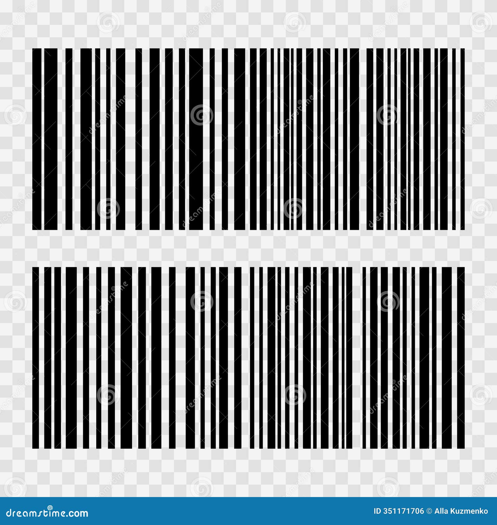 Barcode Isolated on White Background. Code Stripes Sticker Stock Illustration - Illustration of ...