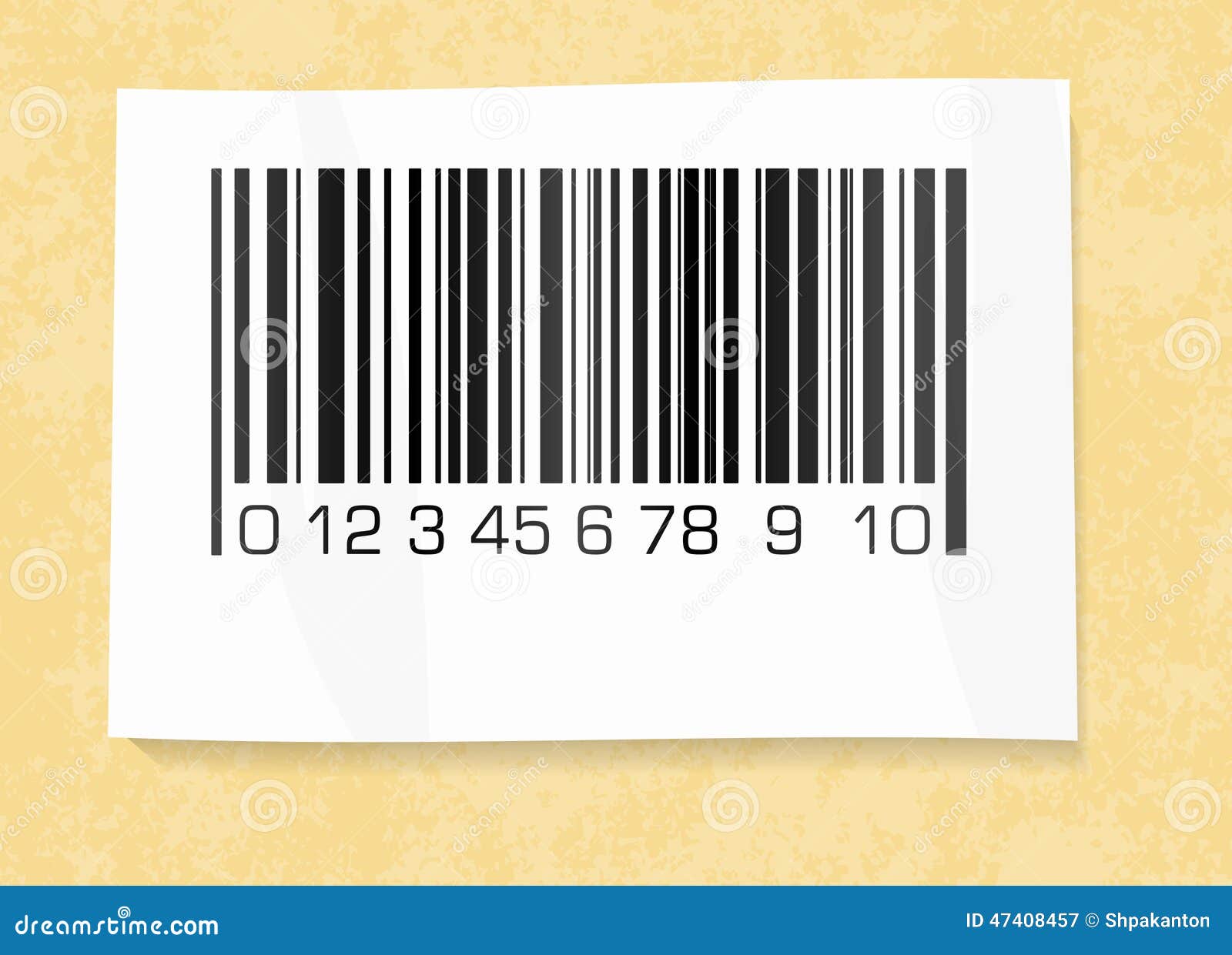 Barcode Label on a Packing Paper. Stock Vector - Illustration of ...