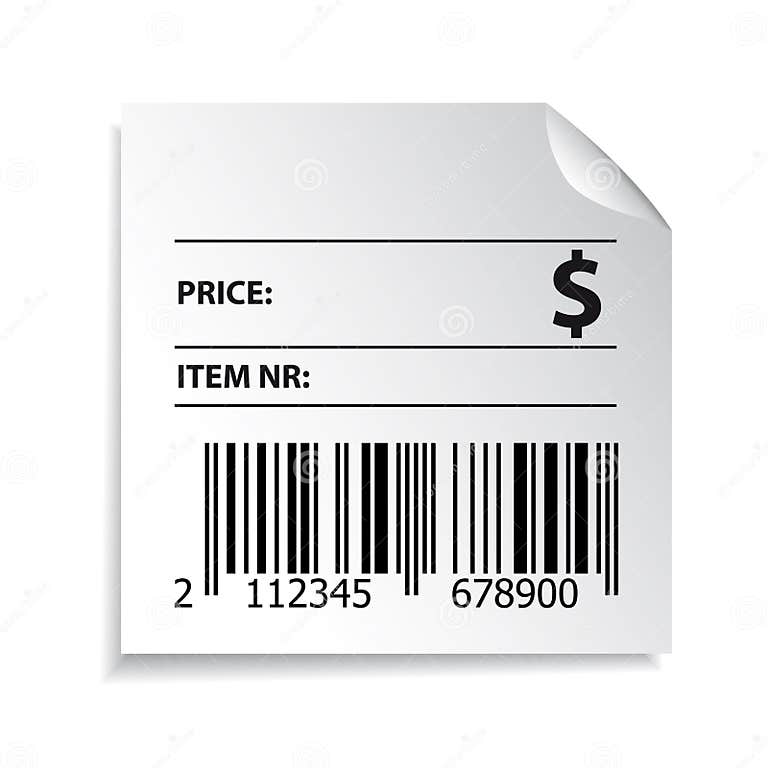 Barcode label price tag stock vector. Illustration of sale - 121442895