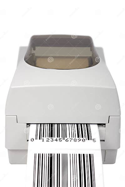 Barcode label printer stock photo. Image of striped, information - 6771902