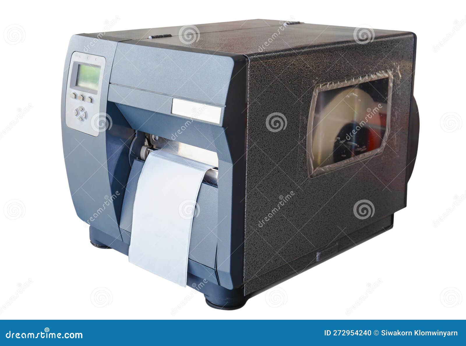 Barcode Label Printer Isolated on White Backgound. Office and Warehouse ...