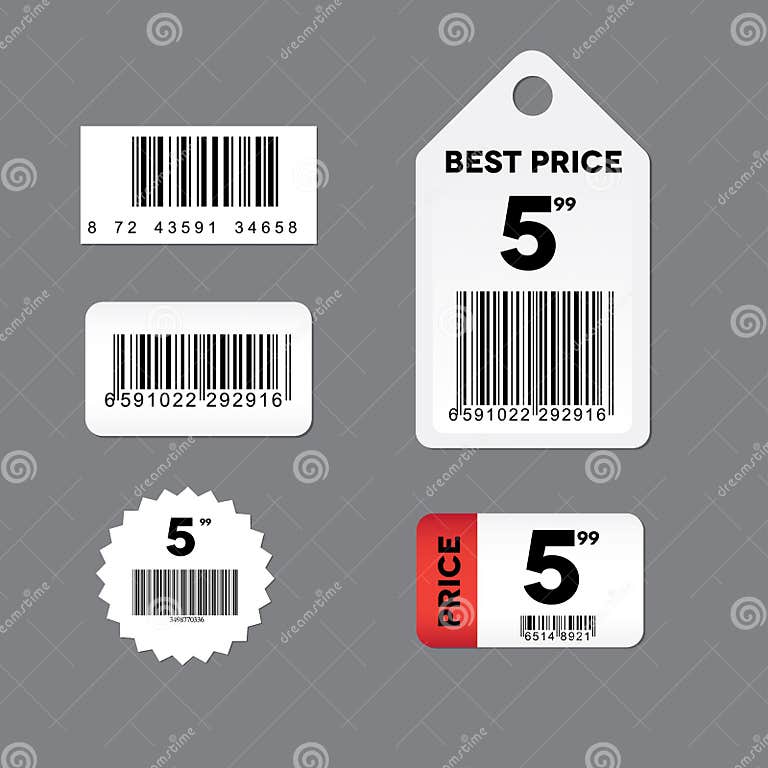Barcode label set stock vector. Illustration of diamond - 24671853
