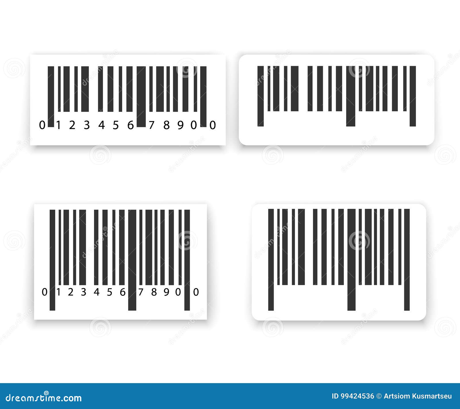 Barcode label set stock vector. Illustration of packaging - 99424536