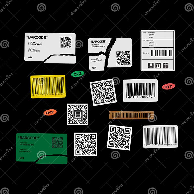 Barcode label set vector stock vector. Illustration of data - 175327262