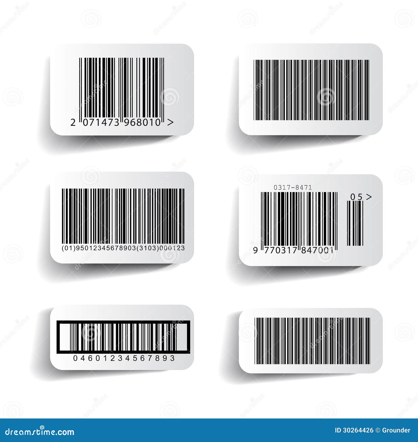 Barcode label set vector stock vector. Illustration of design - 30264426