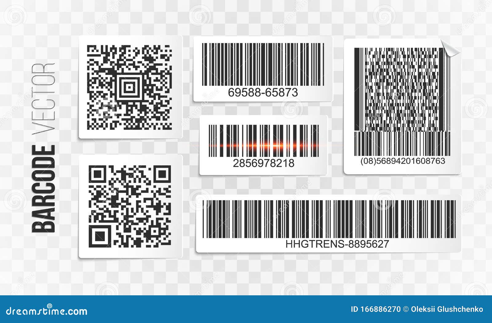 Barcode label set vector stock vector. Illustration of line - 166886270