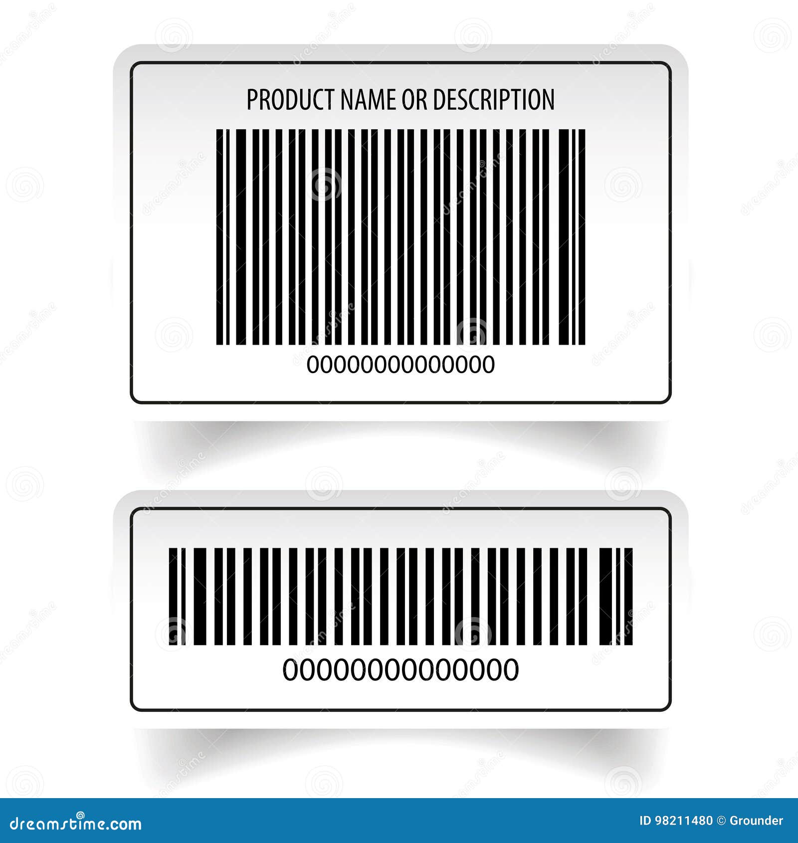 Barcode label sticker set stock vector. Illustration of sale - 98211480
