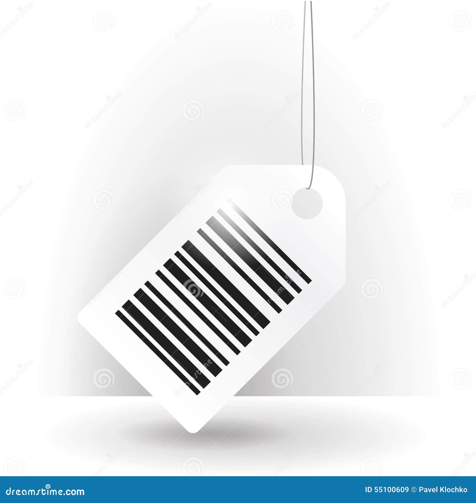 Barcode label with thread stock vector. Illustration of barcode - 55100609