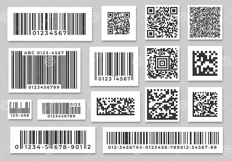 Barcode Labels. Code Stripes Sticker, Digital Bar Label and Retail ...