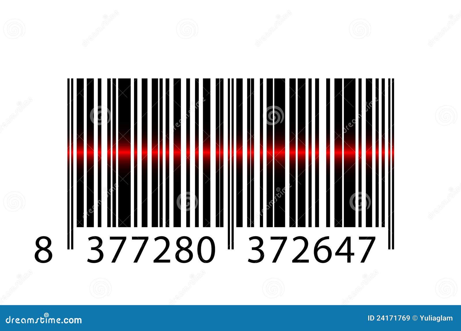 Barcode with laser beam stock vector. Illustration of ordinal - 24171769