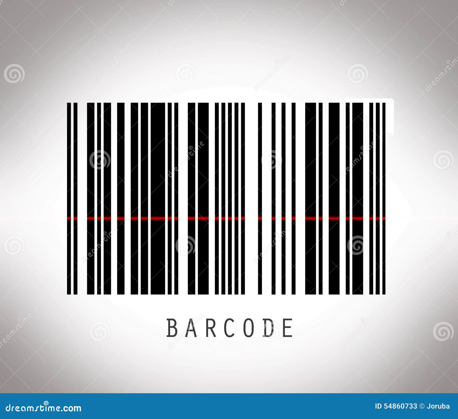 Barcode With Red Laser Beam Vector Illustration | CartoonDealer.com ...