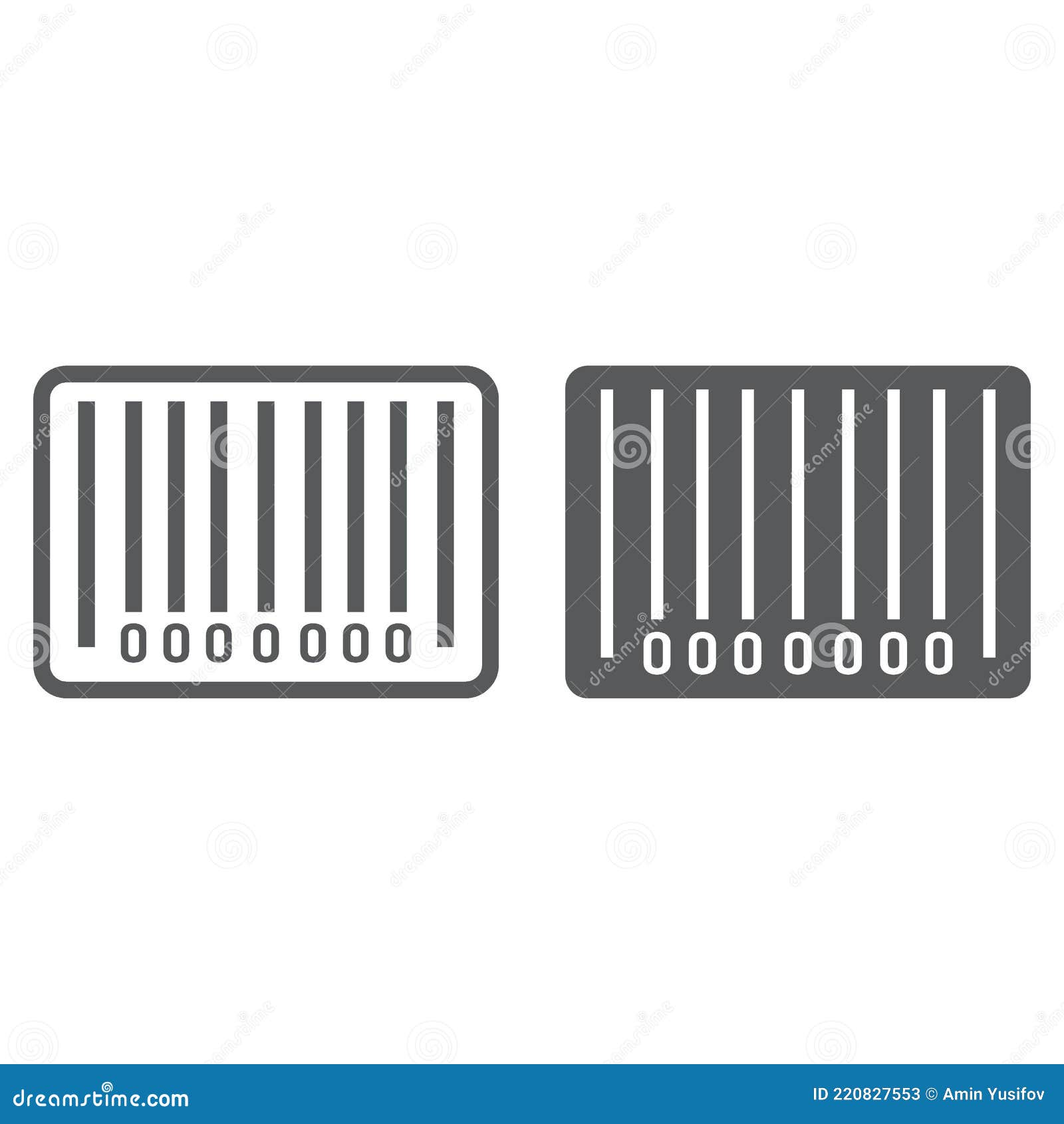 Barcode Line Icon. Barcode With Lens Vector Illustration Isolated On ...