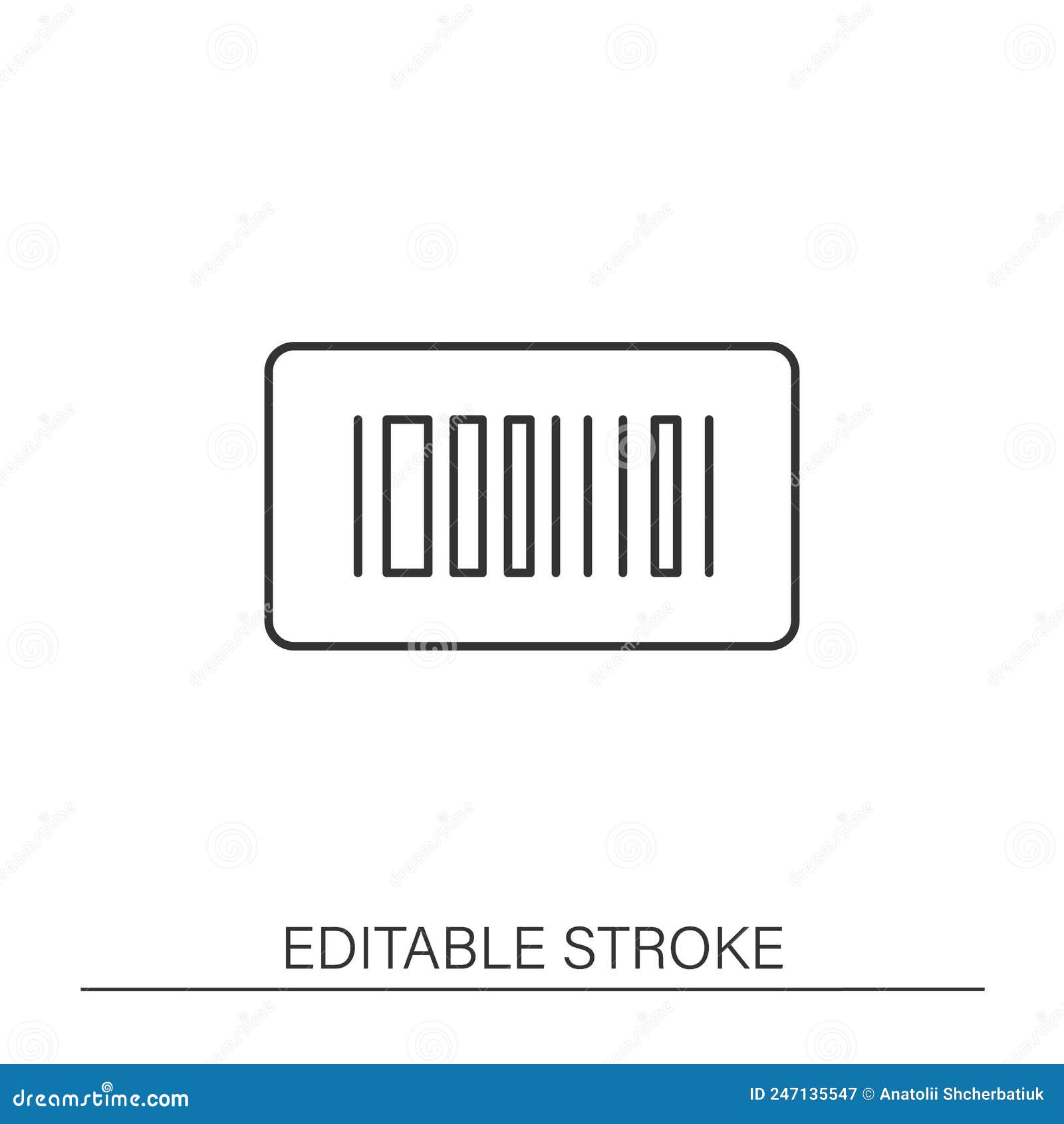 Barcode line icon stock vector. Illustration of batch - 247135547