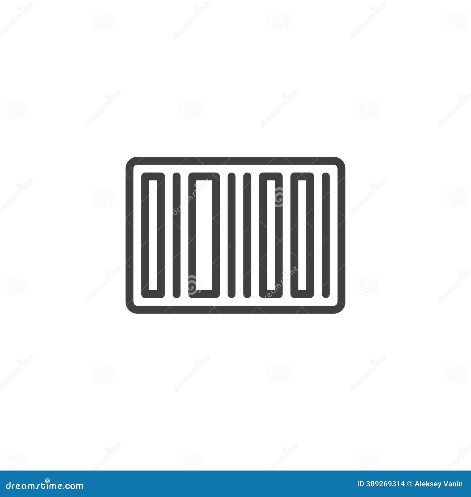 Barcode line icon stock vector. Illustration of linear - 309269314