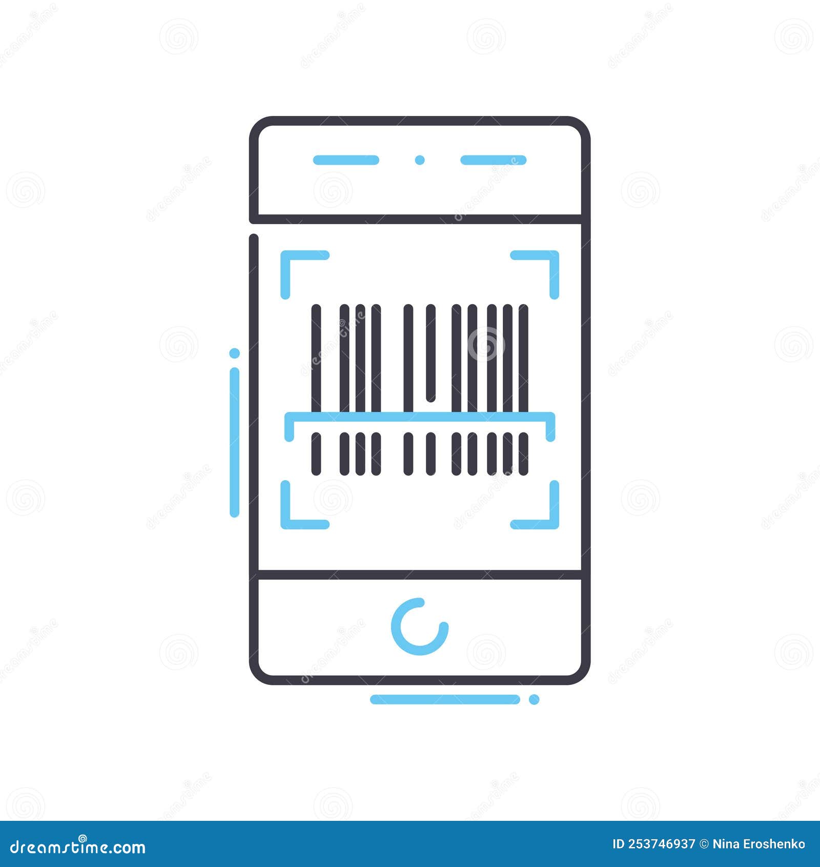 Barcode Line Icon, Outline Symbol, Vector Illustration, Concept Sign ...