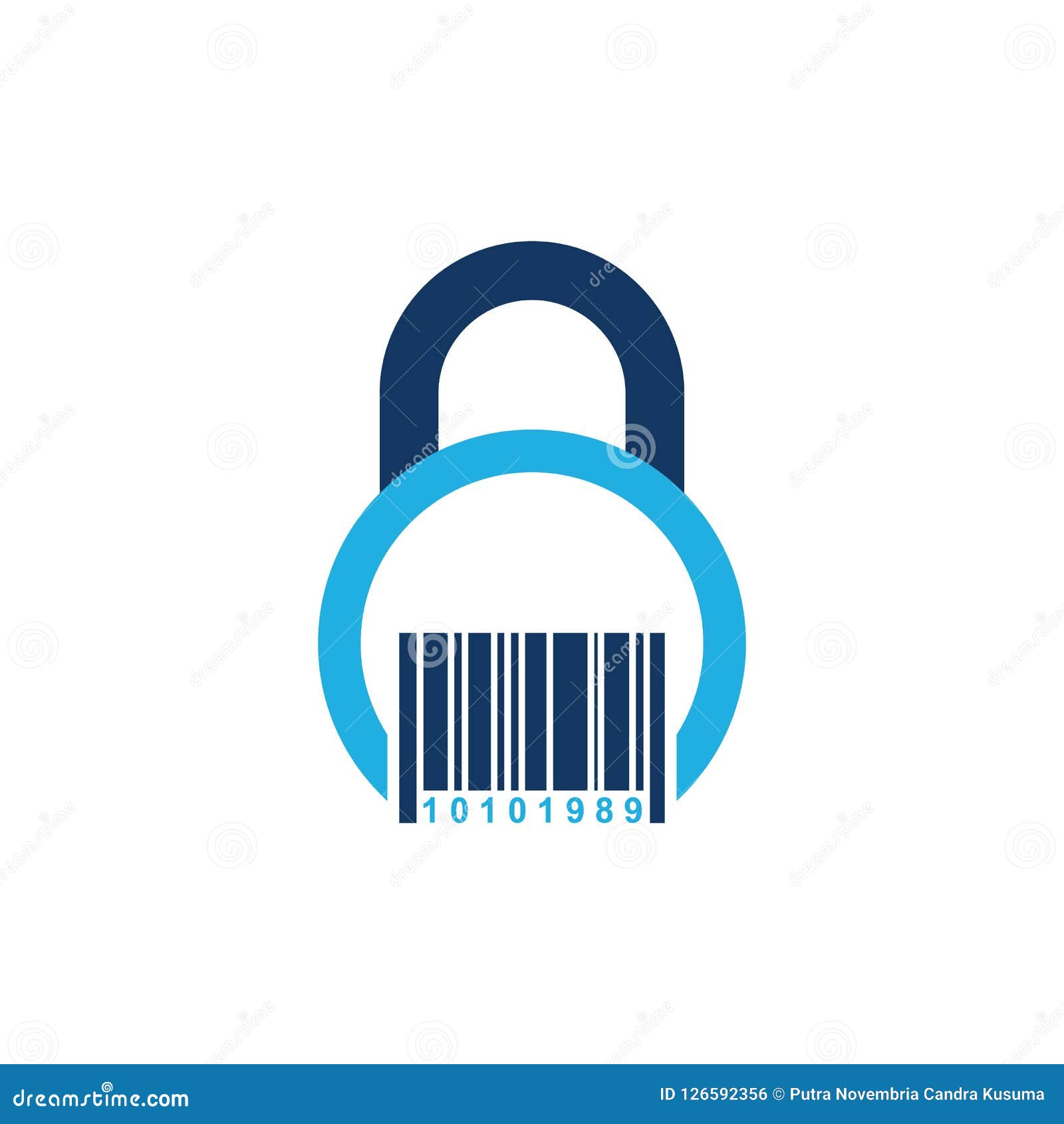 Barcode Lock Logo Icon Design Stock Vector - Illustration of abstract ...