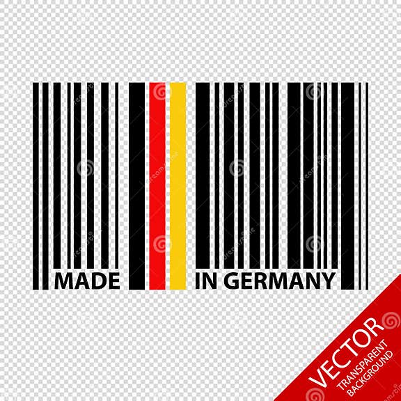 Barcode Made in Germany - Vector Illustration - Isolated on Transparent ...