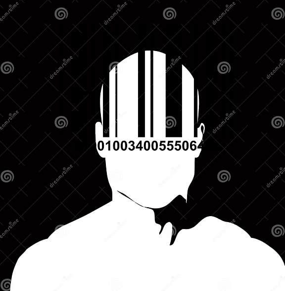 Barcode and Man 3 stock illustration. Illustration of code - 3849445