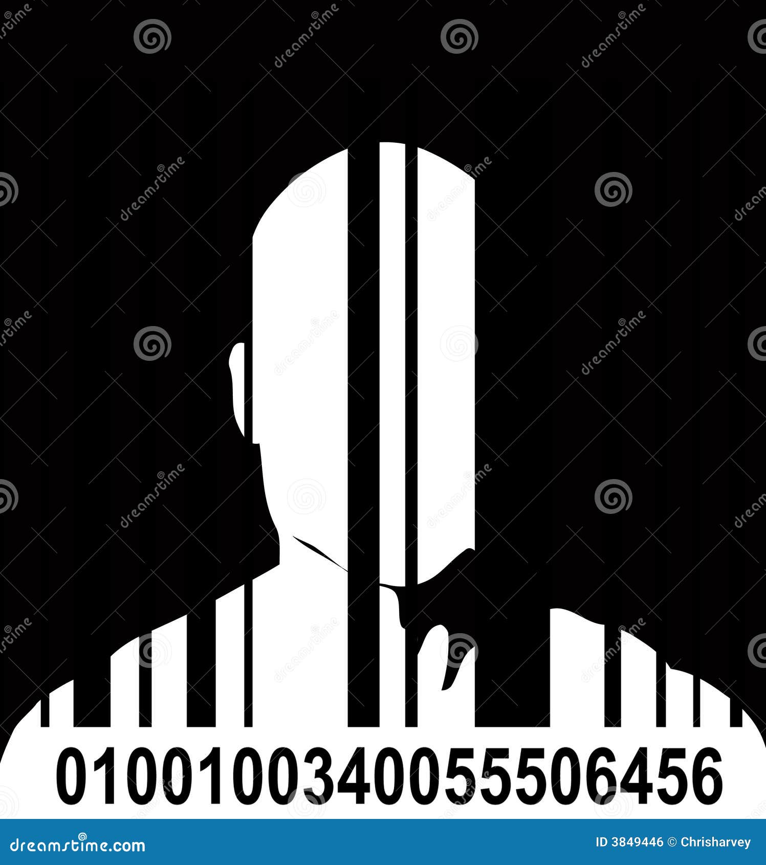 Barcode and Man 4 stock illustration. Illustration of register - 3849446