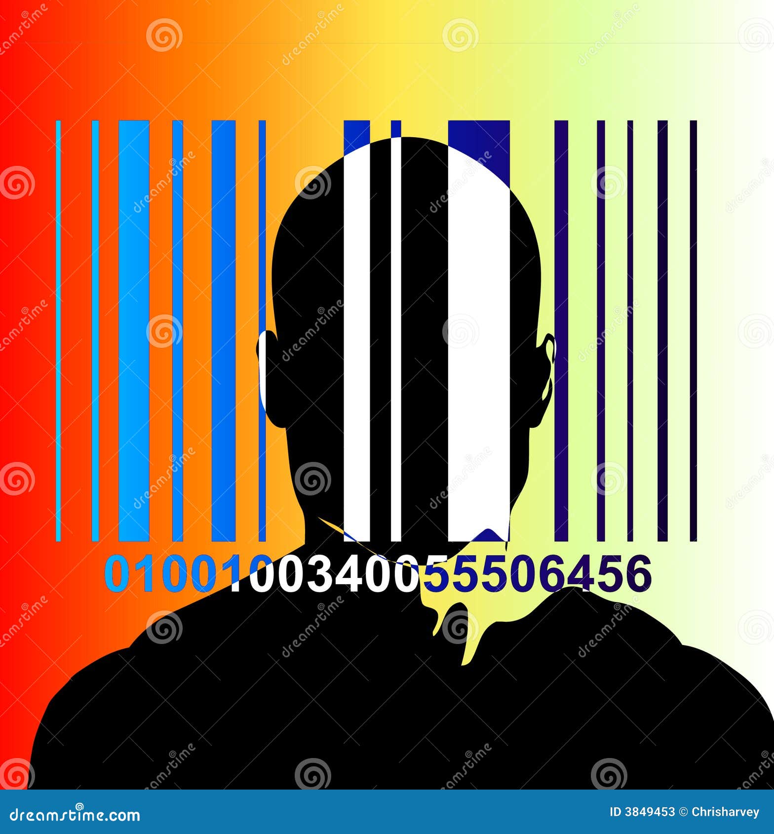 Barcode and Man 6 stock illustration. Illustration of male - 3849453