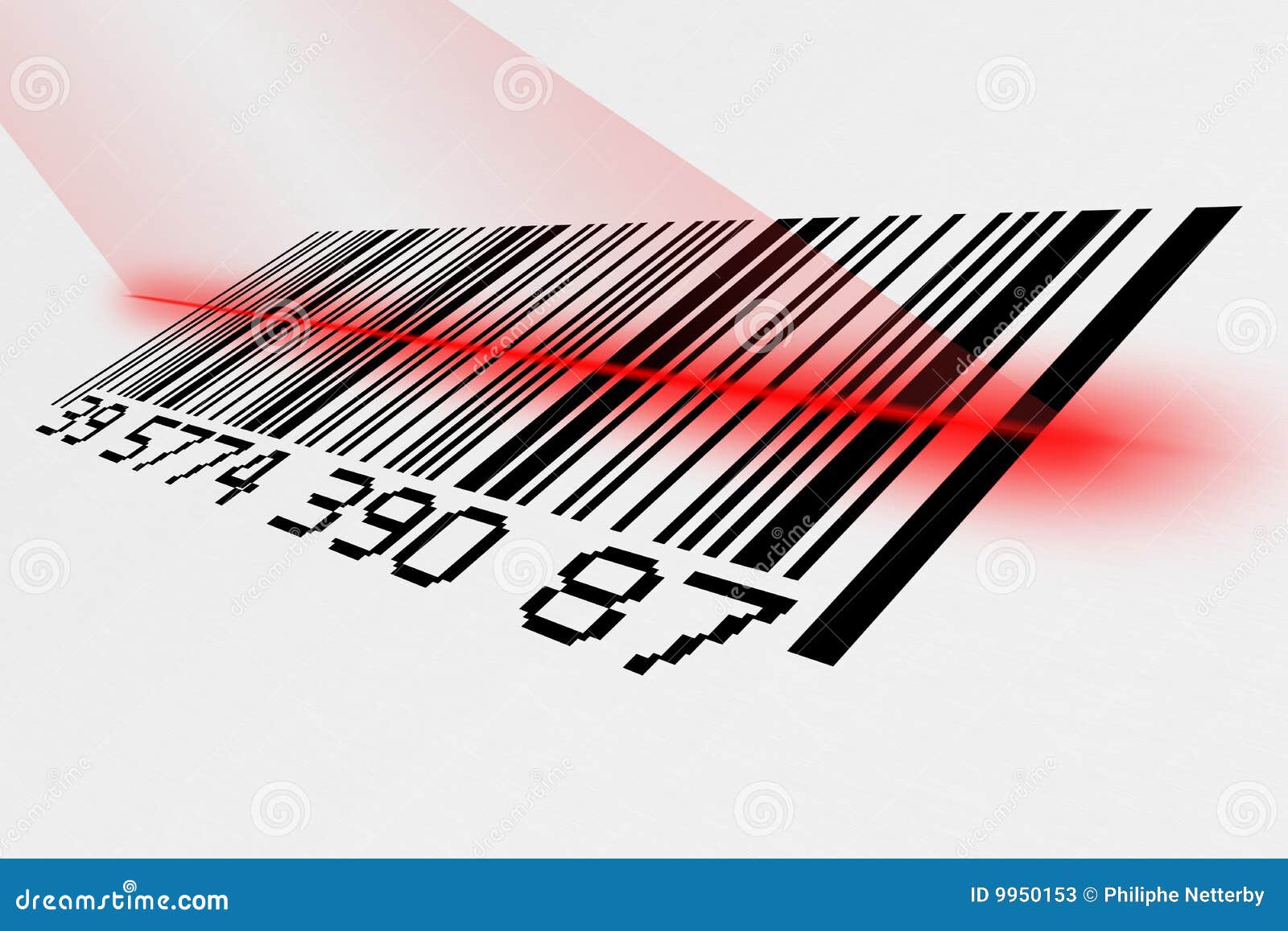 Barcode mit Laser stock abbildung. Illustration von zahl - 9950153