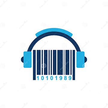 Barcode Music Logo Icon Design Stock Vector - Illustration of abstract ...