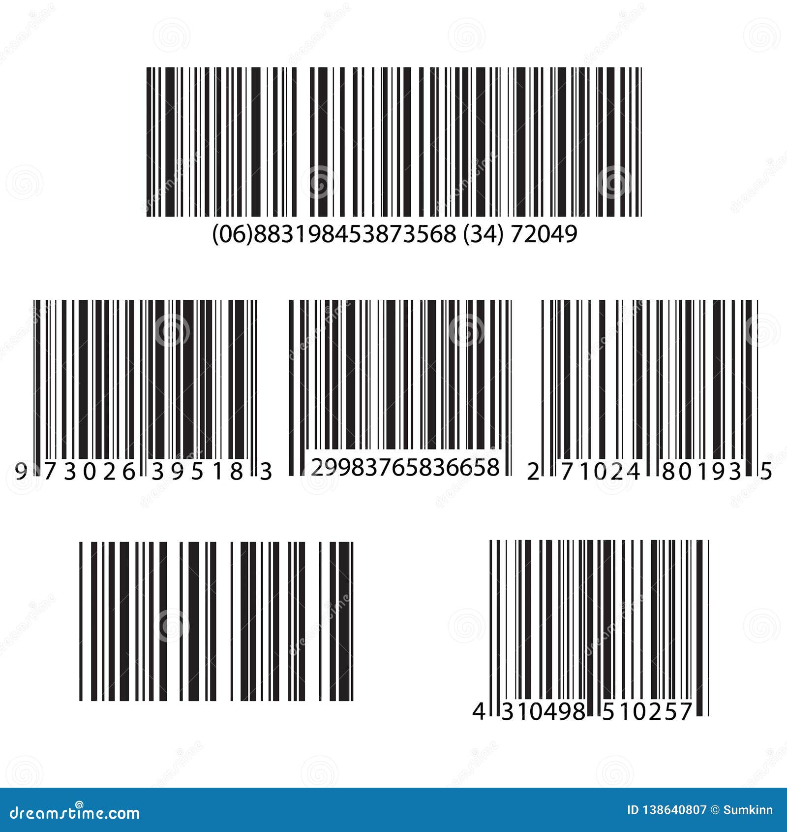 Barcode and number icon. stock vector. Illustration of element - 138640807