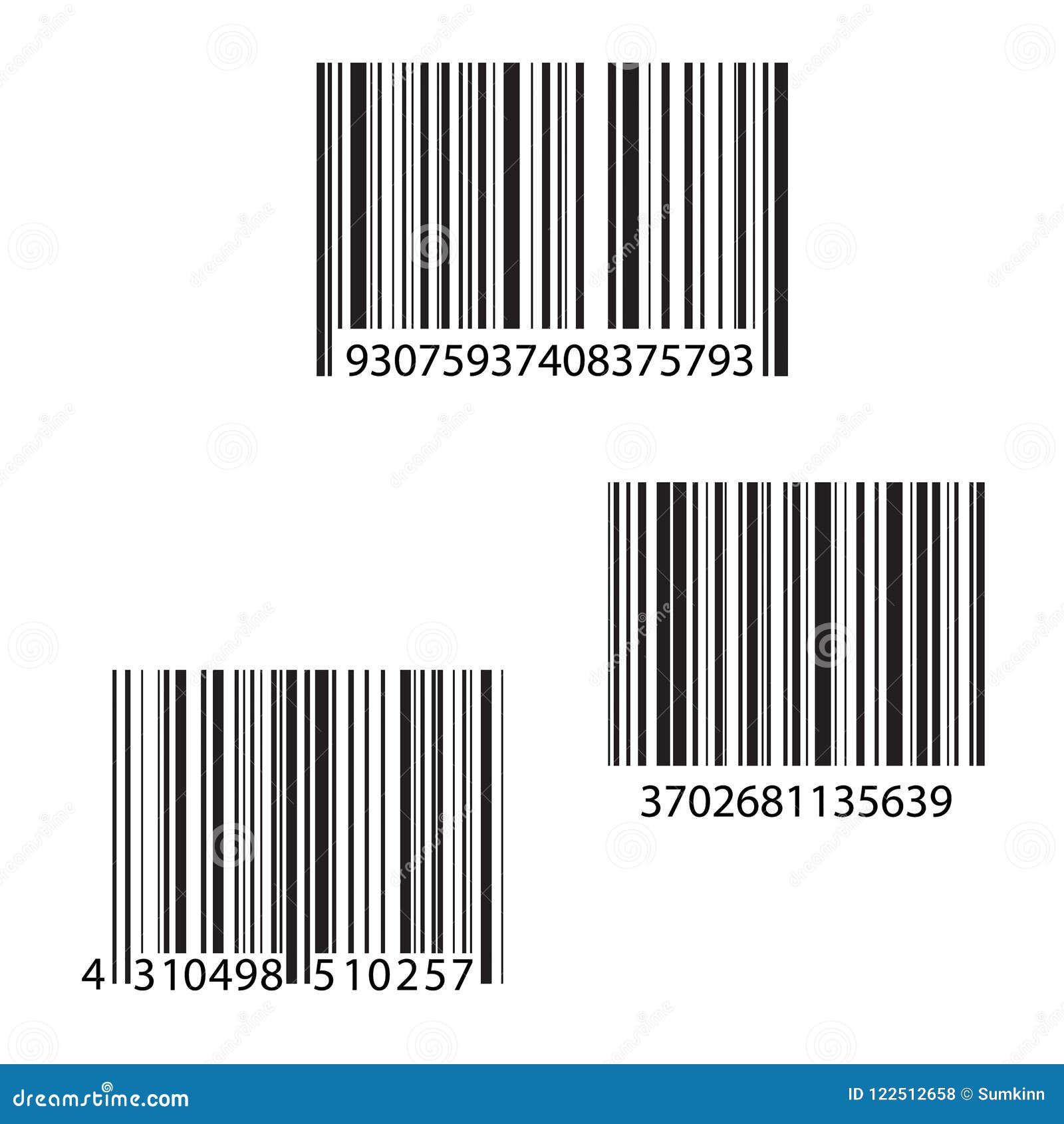 Barcode and number icon. stock vector. Illustration of identification ...