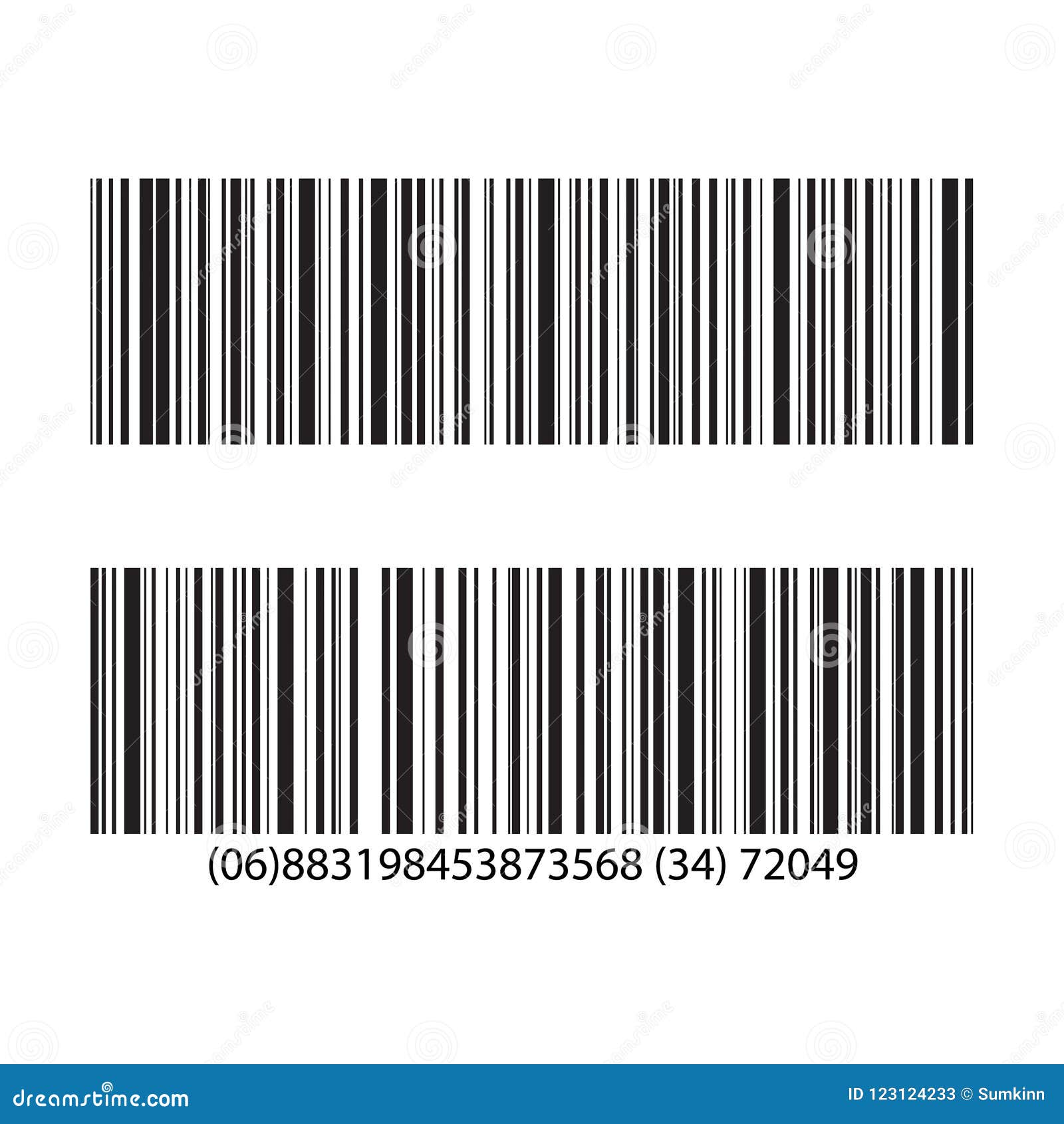 Barcode and number icon. stock vector. Illustration of shop - 123124233