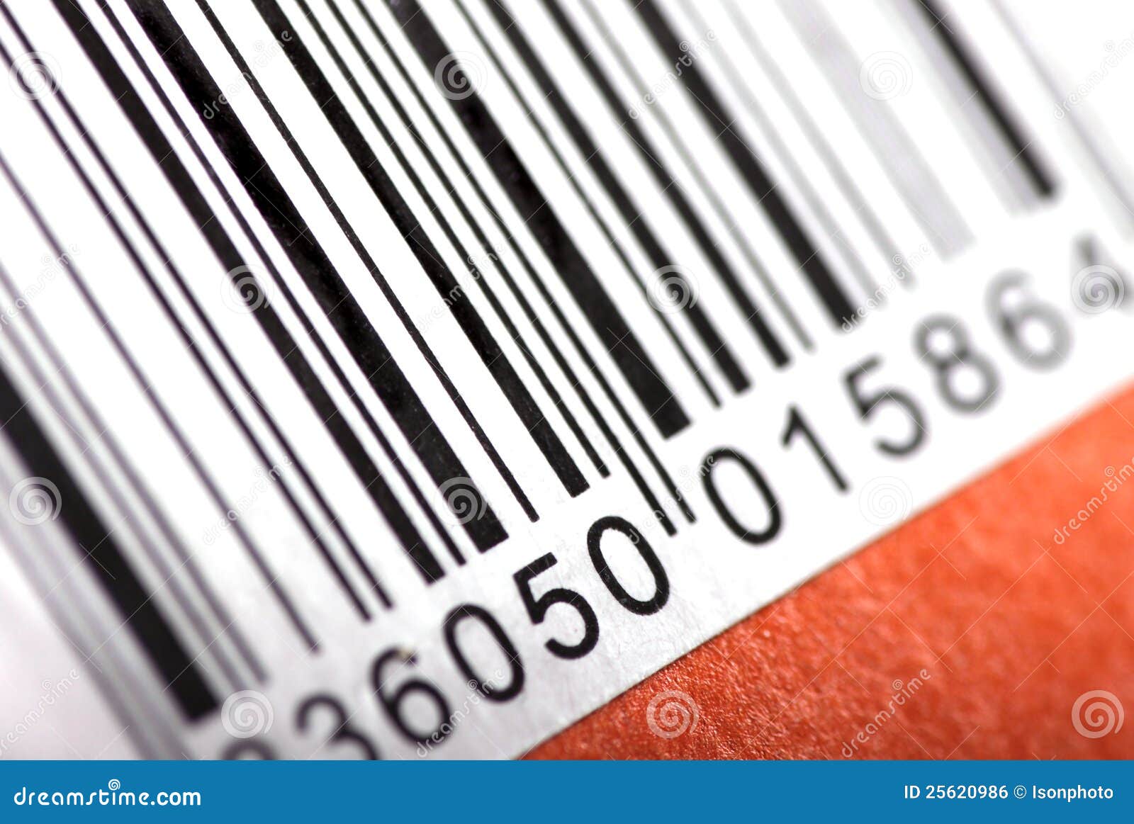 Barcode on Orange Background Stock Photo - Image of digital, numbers ...