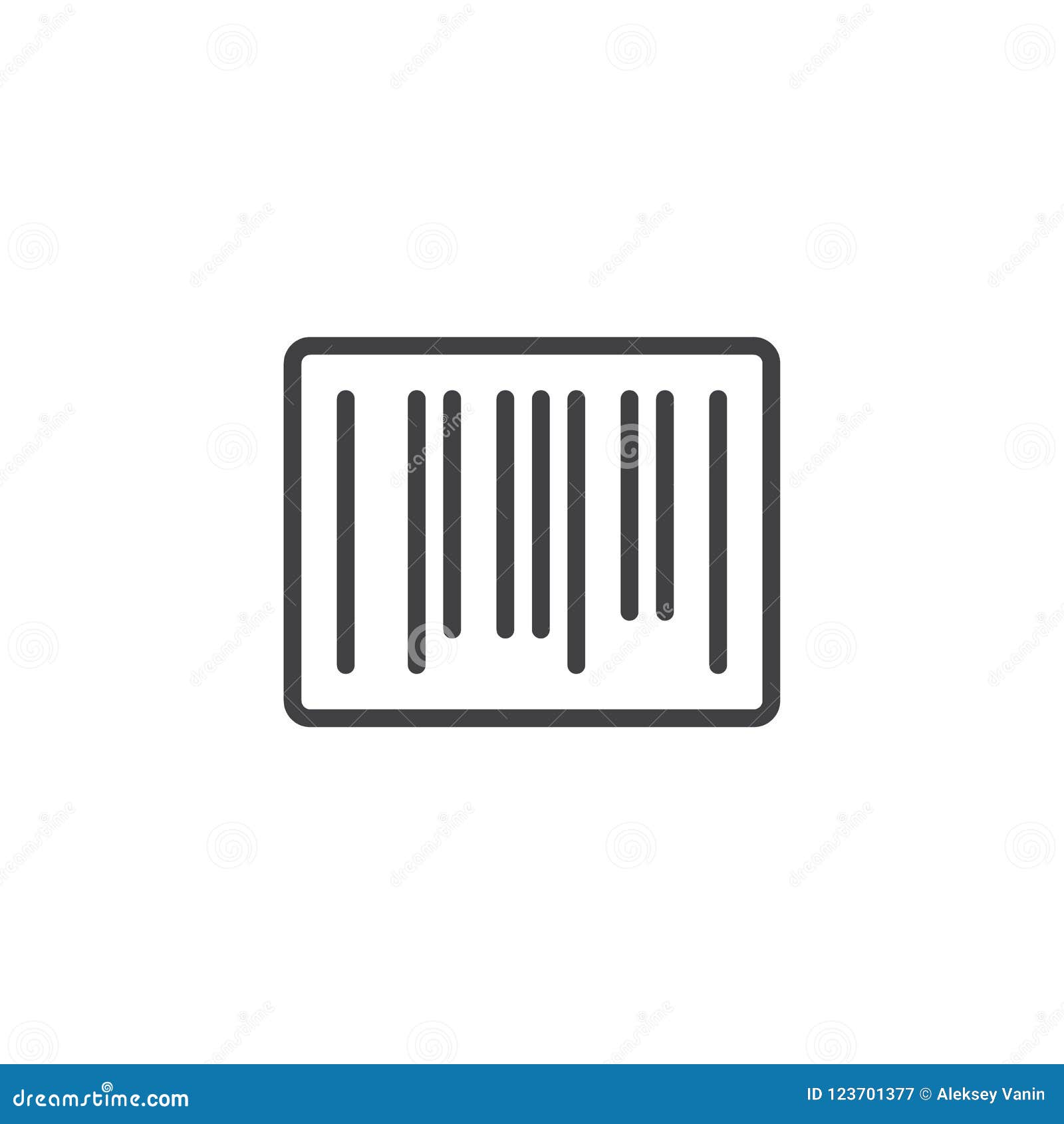 Barcode outline icon stock vector. Illustration of stroke - 123701377