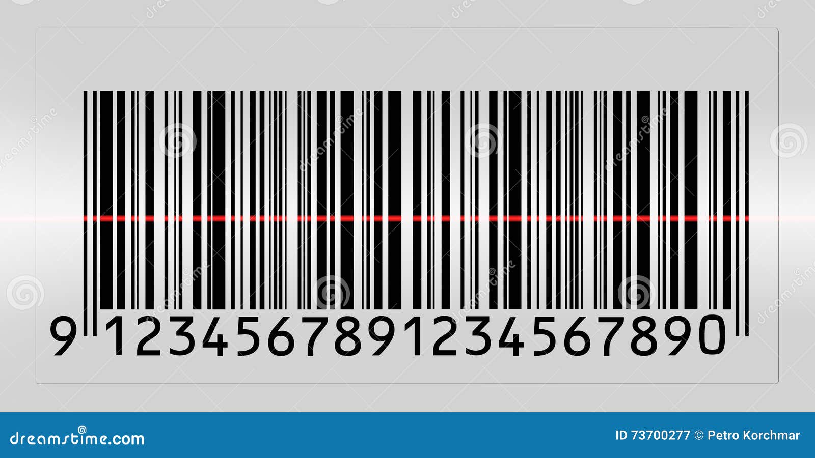 Barcode Over Simulated Stainless Steel Pattern Stock Illustration ...