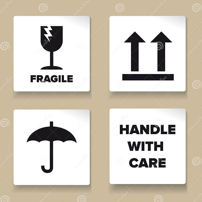 Barcode Packaging Labels or Stickers Stock Illustration - Illustration ...