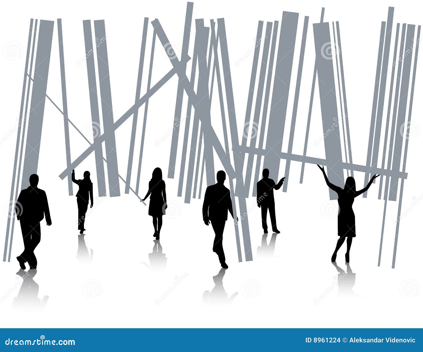 Barcode and people stock vector. Illustration of black - 8961224