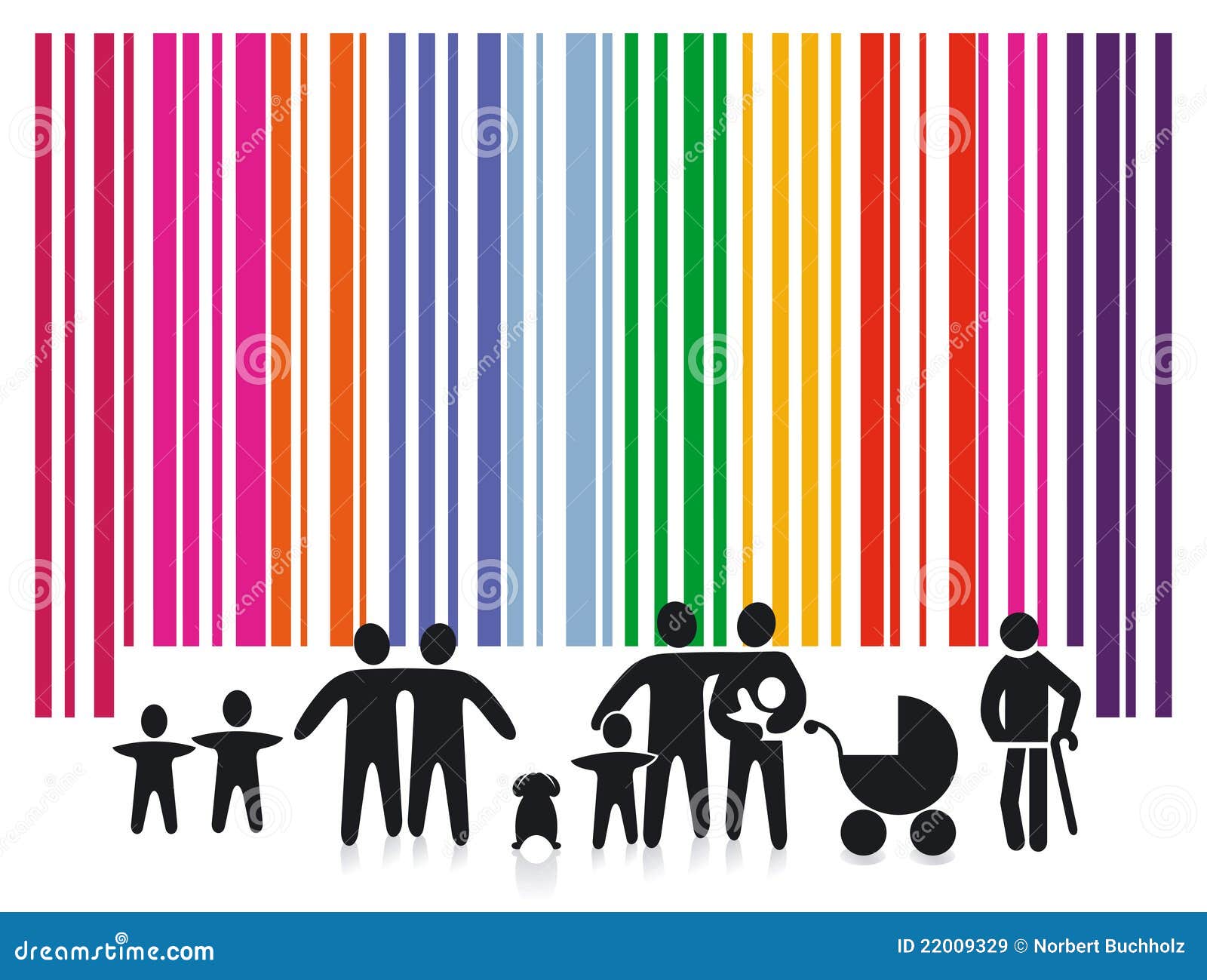 Barcode persons stock vector. Illustration of commercialism - 22009329