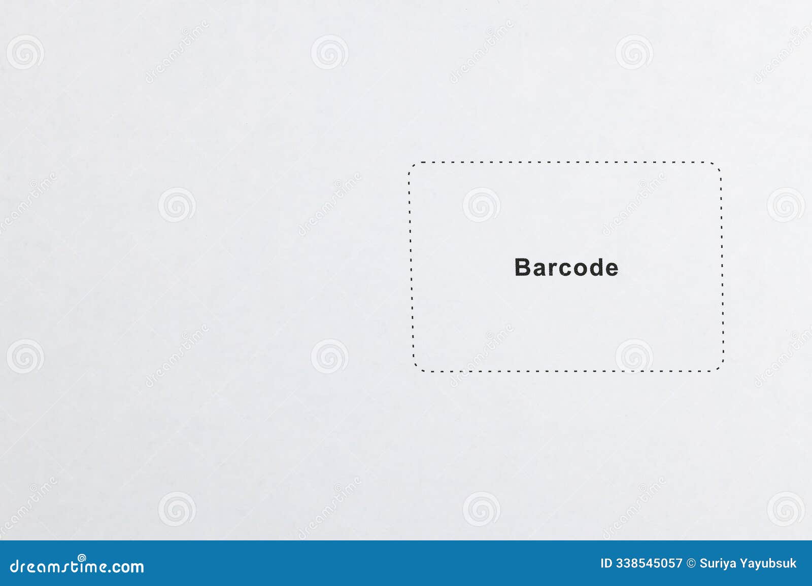 Barcode Position Frame on the Parcel Box Stock Image - Image of paper ...