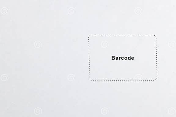 Barcode Position Frame on the Parcel Box Stock Image - Image of paper ...