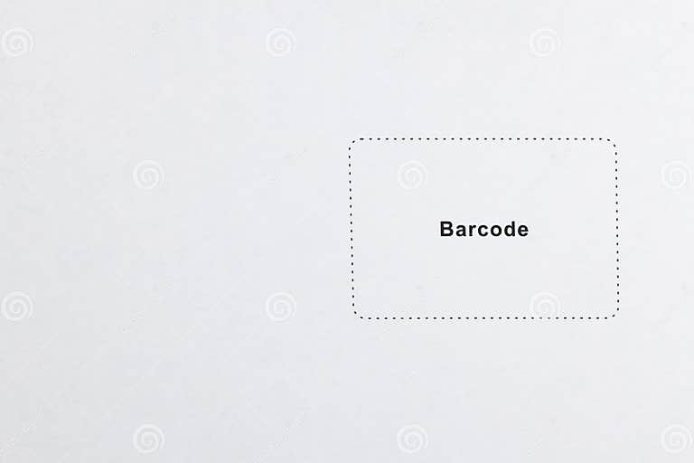 Barcode Position Frame on the Parcel Box Stock Image - Image of paper ...