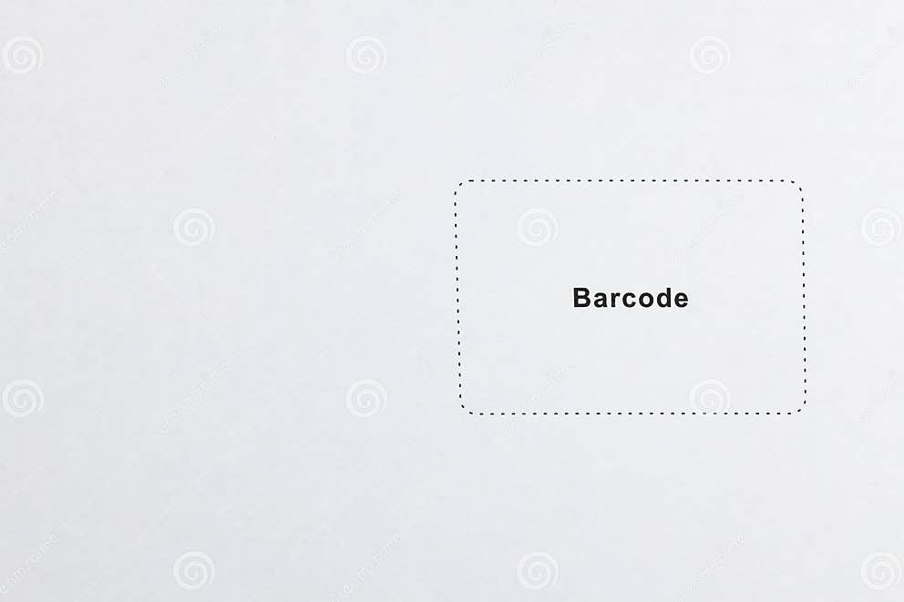 Barcode Position Frame on the Parcel Box Stock Image - Image of paper ...
