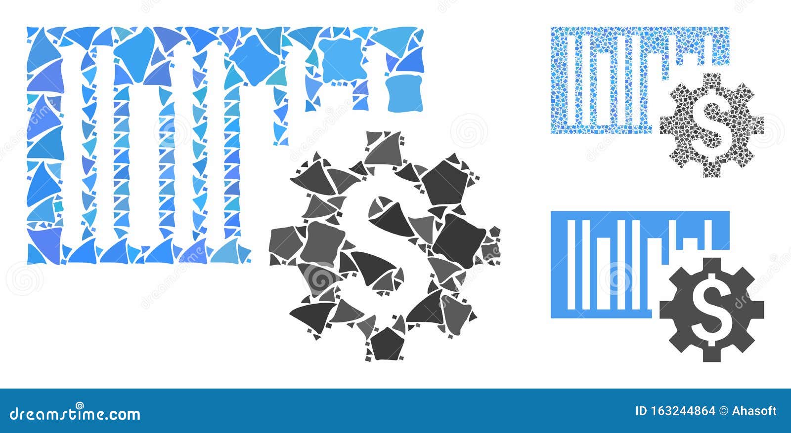 Barcode Price Setup Composition Icon of Ragged Items Stock Illustration ...