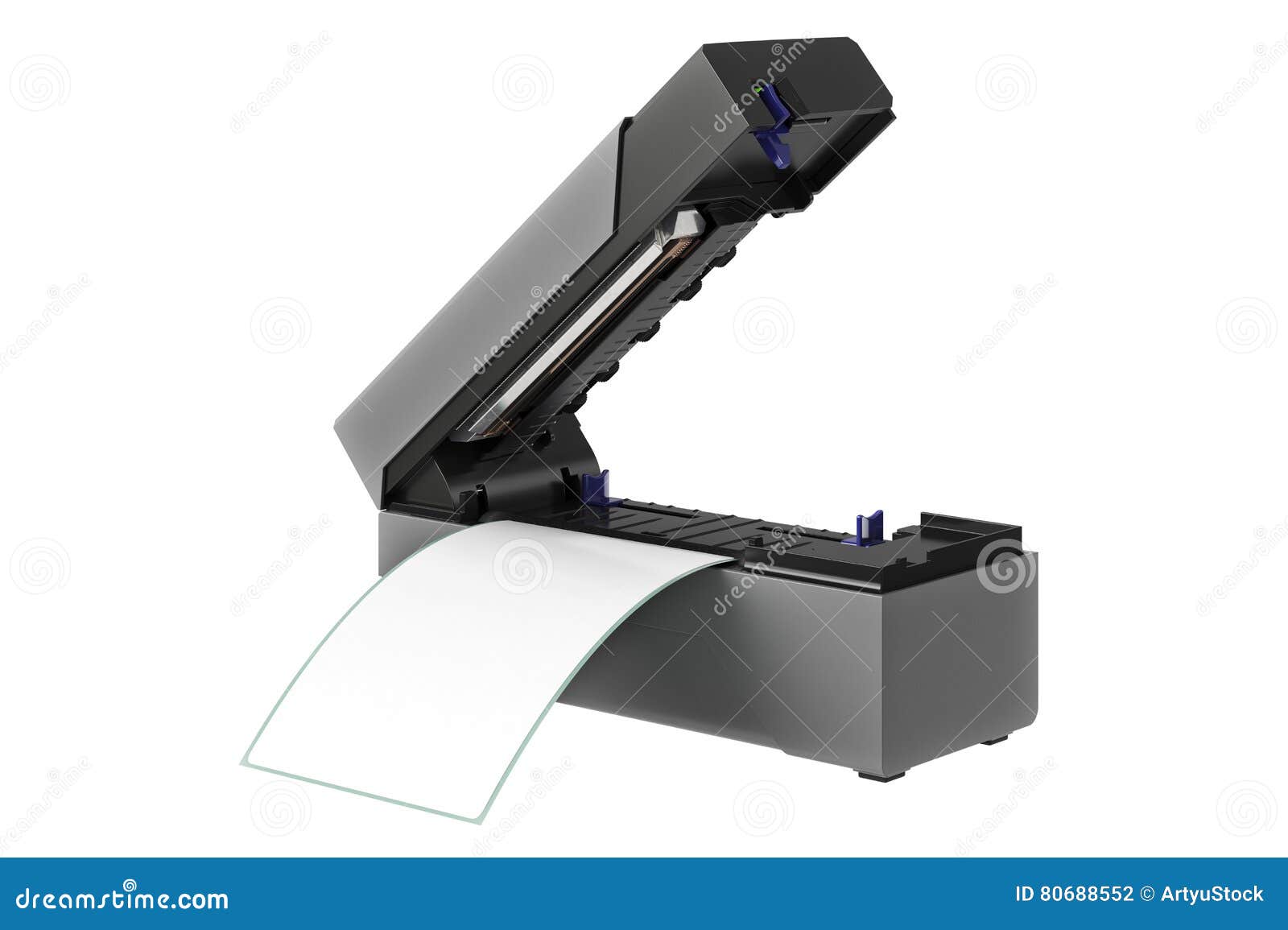 Barcode printer digital stock illustration. Illustration of paper ...