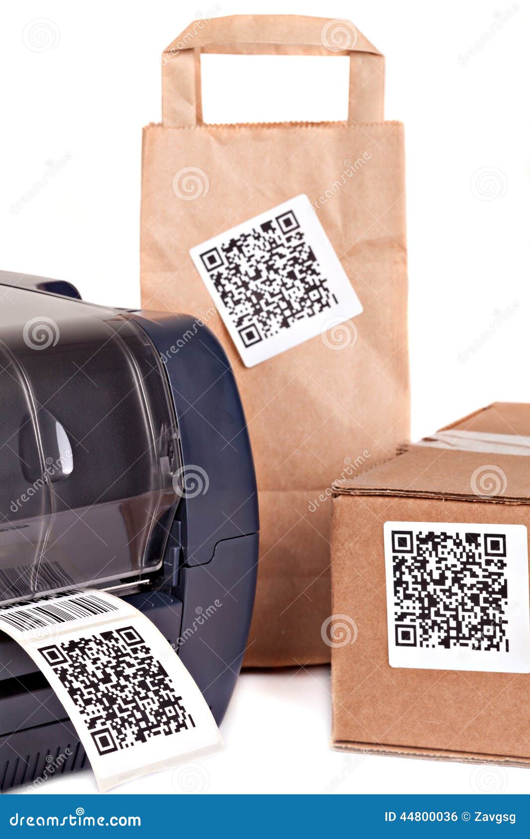 Barcode Printer And Barcode Label With Ribbon Royalty-Free Stock Photo ...