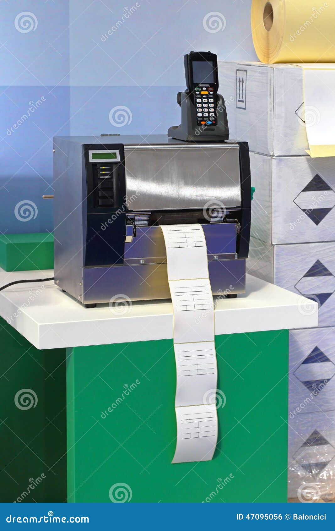 Barcode Printer And Barcode Label With Ribbon Royalty-Free Stock Photo ...