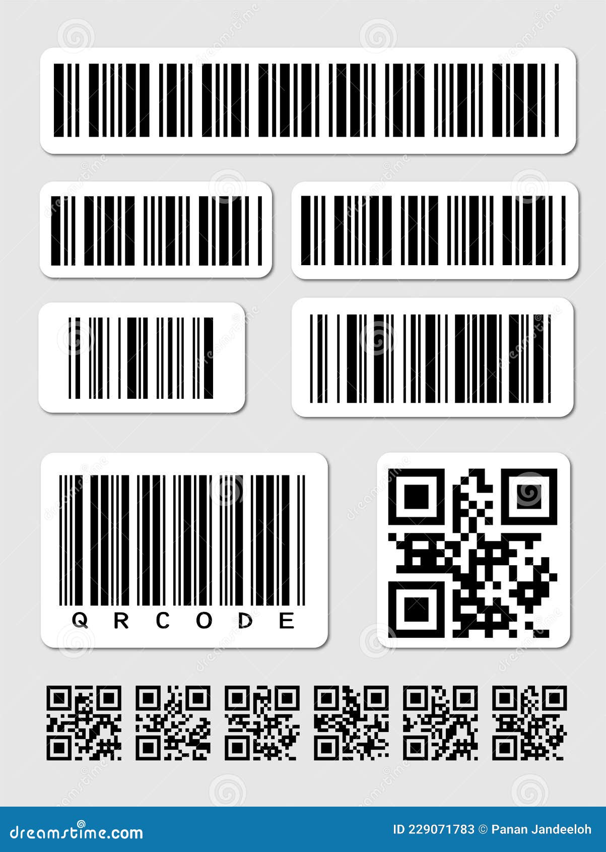 Barcode and QR Code Collection Free Vector Stock Vector - Illustration ...