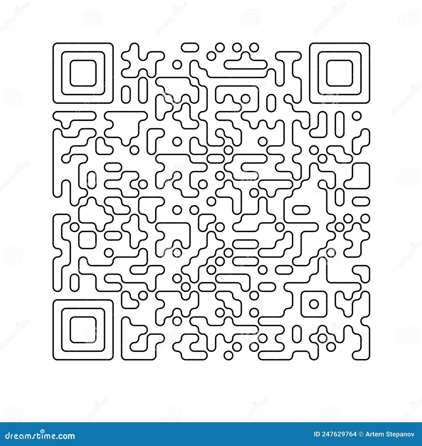 Barcode Qr Matrix Code Set. Identification Scanning Security Checking ...